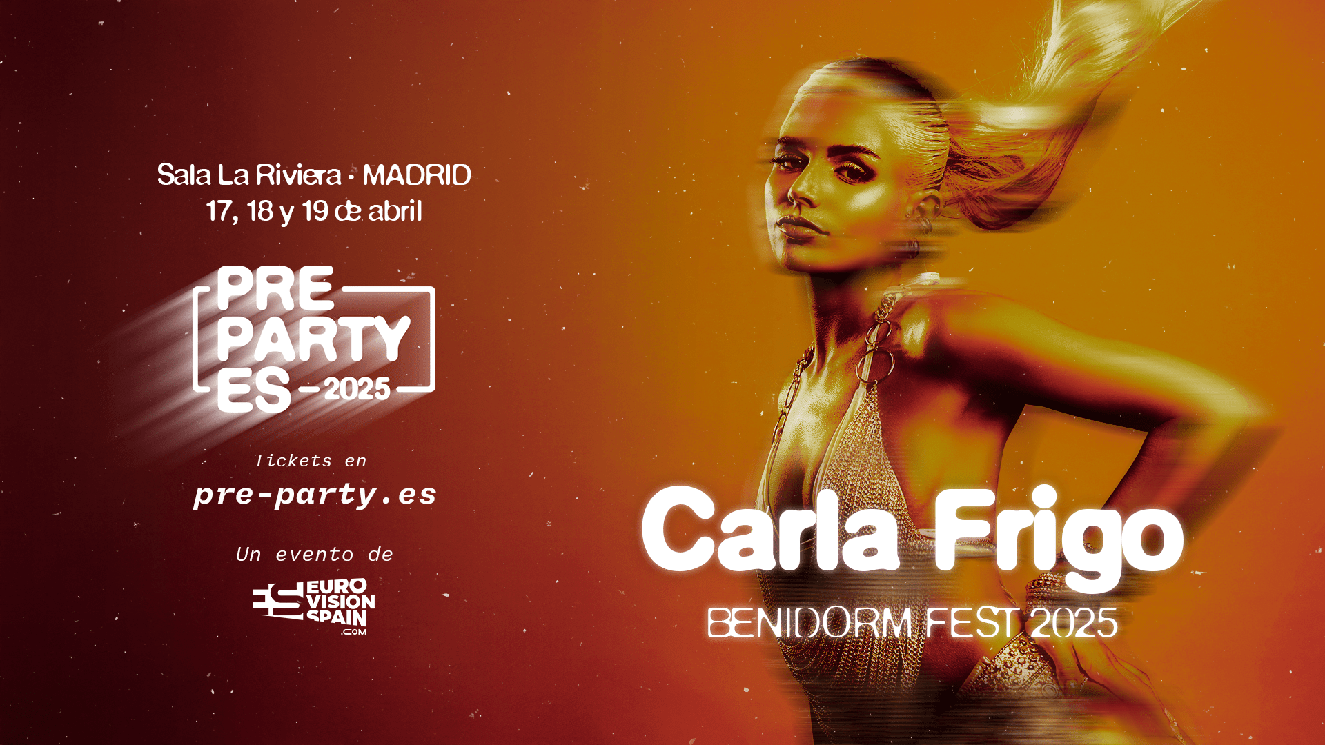 Carla Frigo subirá la temperatura en la PrePartyES 2025